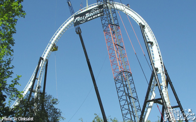 Worlds Tallest Vertical Loop Completed at Six Flags Magic Mountain